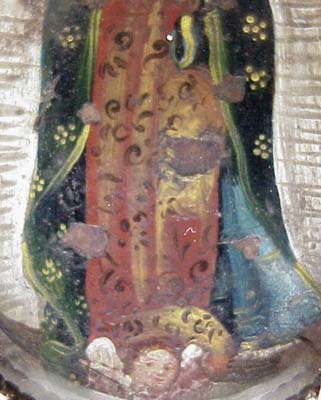 Mexican Reliquary, Relicario, Virgin Madonna of Guadalupe; Mexico