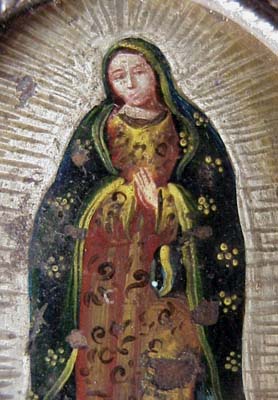 Mexican Reliquary, Relicario, Virgin Madonna of Guadalupe; Mexico