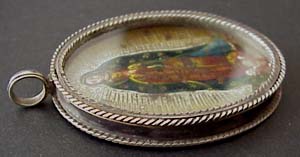 Mexican Reliquary, Relicario, Virgin Madonna of Guadalupe; Mexico